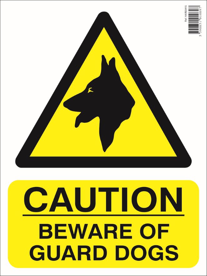 Caution Beware Of Guard Dogs Farm Sign – homeland-ie